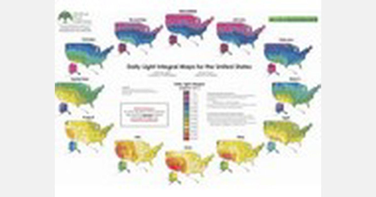 Daily Light Integral maps for the U.S.