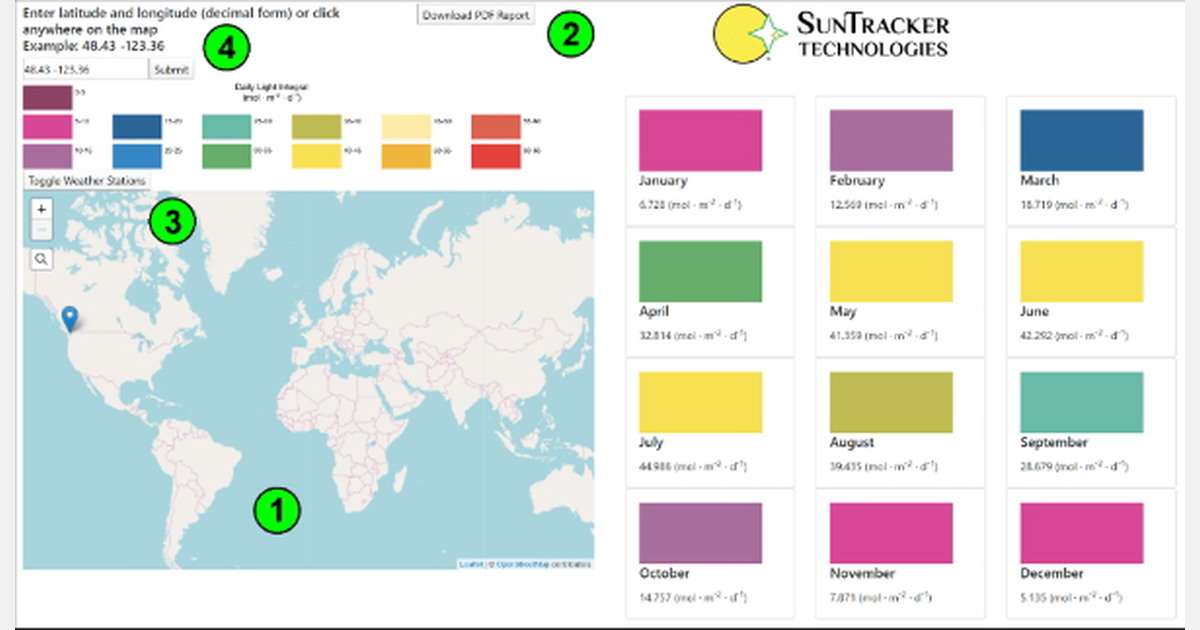 Improved Daily Light Integrals with satellite data