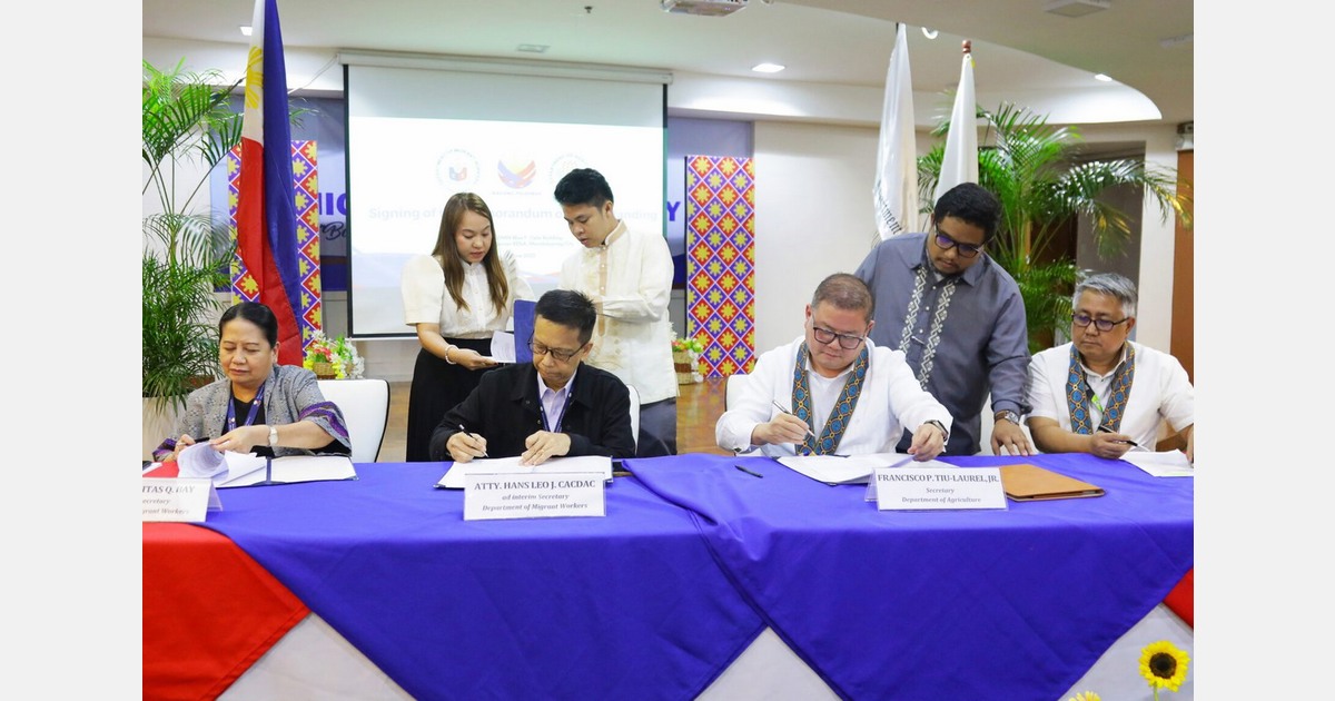 Philippines: Dept of Agriculture, Migrant Workers collaborate on programs for Overseas Filipino ...