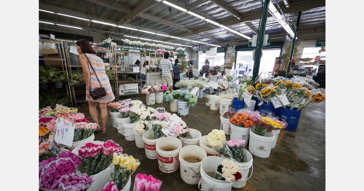 The LA Flower Market bustled with Mom's Day shoppers